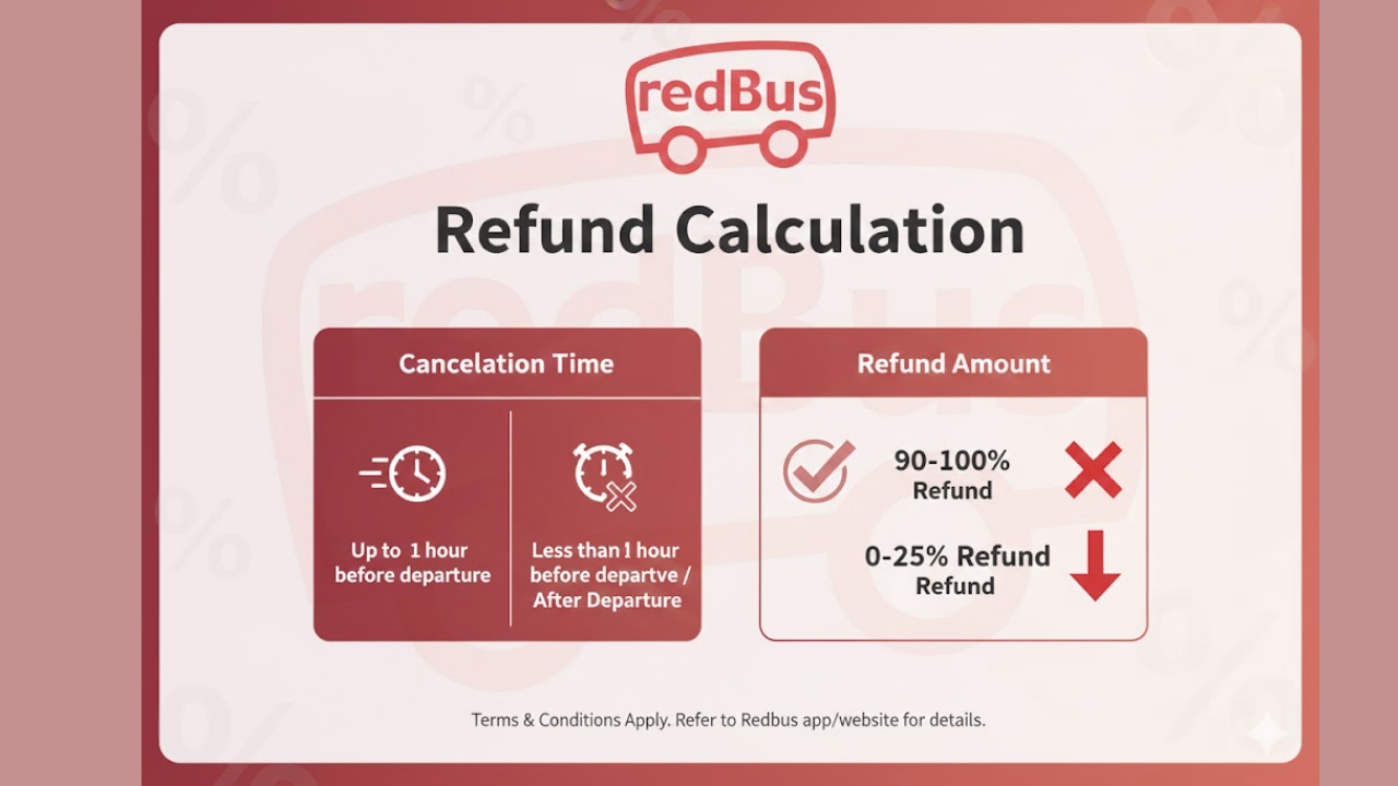 RedBus Ticket Cancellation Refund Policy - Charges, Rules, and Refund ...